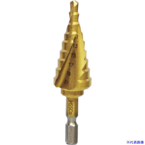 オレンジブック トラスコ中山　TRUSCOリンク 六角軸スパイラルコバルト 〔品番:LST521CO〕[ 注番:2580248]特長●1本のドリルで多サイズの穴あけが可能です。用途●ステンレス、薄鉄板、アルミ、木材、プラスチックの穴あけ、穴...