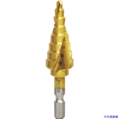 オレンジブック トラスコ中山　TRUSCOリンク 六角軸スパイラルコバルト 〔品番:LST418CO〕[ 注番:2580249]特長●1本のドリルで多サイズの穴あけが可能です。用途●ステンレス、薄鉄板、アルミ、木材、プラスチックの穴あけ、穴...