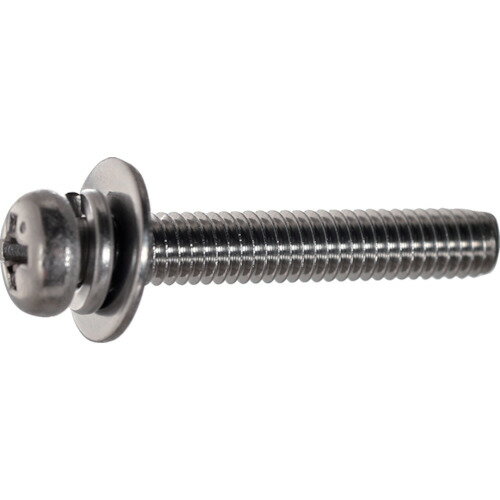 オレンジブック トラスコ中山　TRUSCOTRUSCO ナベ頭座金組込ねじ P=3 ステンレス M4×14 270本入 (ばね座金+JISワッシャー付き) ヘキサゴンパック 〔品番:S0160414〕[ 注番:2621552]特長●ナベ小ね...