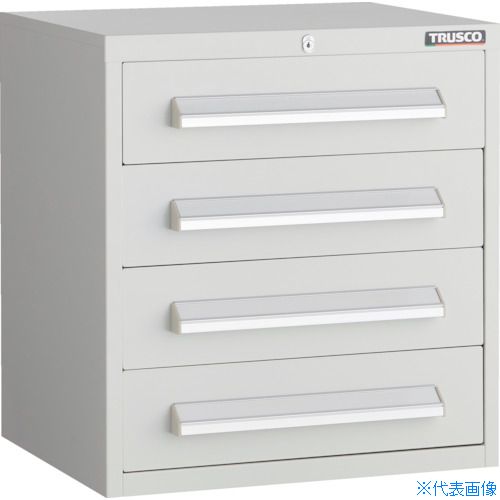 オレンジブック トラスコ中山　TRUSCOTRUSCO WLVR型キャビネット 500X412XH540 引出4段 ホワイト色 〔品番:WLVR542W〕[ 注番:2638998]特長●オールロックシリンダ錠で一度にすべての引き出しにロック...