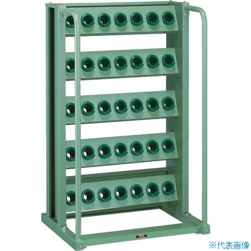 オレンジブック トラスコ中山　TRUSCOTRUSCO ツーリングラック BT・NT40兼用 35個収納 ロック付 〔品番:VTL57〕[ 注番:2661284]特長●ホルダーはフレームにて角度を2段階で調整することができます。仕様●収納ホ...