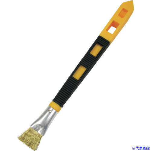 オレンジブック トラスコ中山　TRUSCOKOWA CLEARS スリムブラシ 真鍮 〔品番:14974〕[ 注番:2682801]特長●すべりにくいエラストマー加工です。●柄の先端がスクレーパー状になっています。用途●清掃用。仕様●毛先幅...
