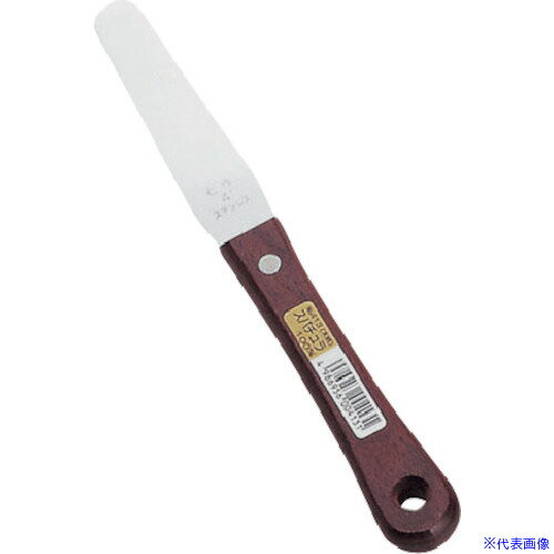 オレンジブック トラスコ中山　TRUSCO仁作 スパチュラ100mm 木柄 〔品番:413〕[ 注番:2684220]特長●高度な熱処理と研削加工による、なめらかな弾力性です。用途●塗りつけ作業などを美しく仕上げに。●鏡面研磨に。仕様●全長...