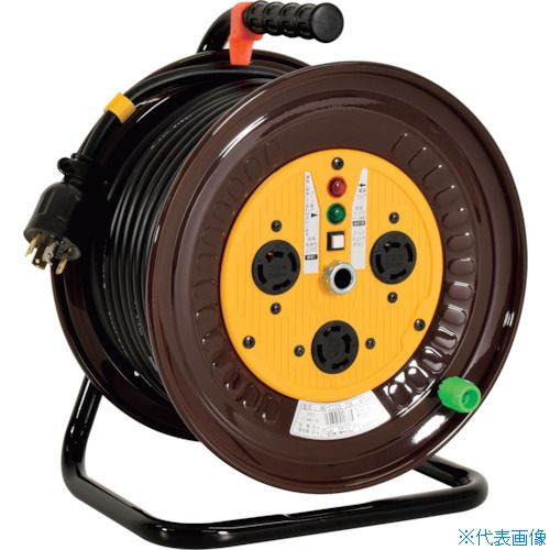 オレンジブック トラスコ中山　TRUSCONICHIDO 三相200Vドラム ロック(引掛)式コンセントドラム(屋内型) 30m 〔品番:NDE330L20A〕[ 注番:2686234]特長●コンセント・プラグがロック式(引掛式)【外カギ】...