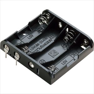 オレンジブック トラスコ中山　TRUSCOタカチ ピン付電池ホルダー 〔品番:SN34PC〕[ 注番:2687301]特長●ピン付電池ホルダーです。仕様●色：ブラック仕様2●適用電池：単3×4材質/仕上●ホルダー材質：PP●スプリング：鉄線...