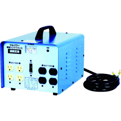 オレンジブック トラスコ中山　TRUSCONICHIDO 変圧器 降圧専用トラパック 5KVA 〔品番:TB500D〕[ 注番:2742225]特長●連続使用できます。●200Vより降圧した100Vは電圧ドロップを解消し電動工具の過熱、焼損...