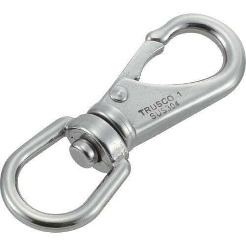 オレンジブック トラスコ中山　TRUSCOTRUSCO スイベルスナップ ステンレス製 線径Φ5×開口9mm (2個入) 〔品番:TSS1〕[ 注番:2750643]特長●アイの部分がスイベルで回転しますので、チェーンなどがからみません。用...