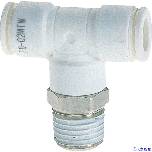 オレンジブック トラスコ中山　TRUSCOチヨダ ファイブメイルブランチティ W(白)12mm・R3/8 〔品番:F1203MTW〕[ 注番:2755548]特長●PBT樹脂を採用し、スパッタ等の延焼事故を防止。●空気圧汎用型継手では初の軽...