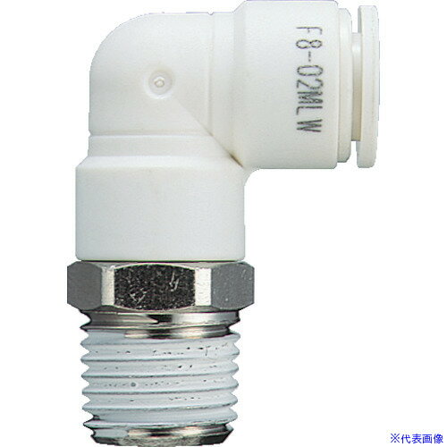 オレンジブック トラスコ中山　TRUSCOチヨダ ファイブメイルエルボ W(白)16mm・R1/2 〔品番:F1604MLW〕[ 注番:2755815]特長●PBT樹脂を採用し、スパッタ等の延焼事故を防止。●空気圧汎用型継手では初の軽量化を...