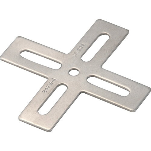 オレンジブック トラスコ中山　TRUSCOTRUSCO ジョイント金具24型フラット ステン寸法105X100 穴数5 〔品番:TK24FX4S〕[ 注番:2831678]特長●機器取り付けの際あらかじめ仮付けしてからでも、調整・微調整が簡...