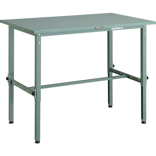 オレンジブック トラスコ中山　TRUSCOTRUSCO 軽荷重作業台高さ調節式(150kg)AEM型 1200X750XH650〜950 基本タイプ グリーン色 〔品番:SAEM1200〕[ 注番:2850877]特長●650〜950mmの...