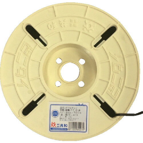 オレンジブック トラスコ中山　TRUSCOビニタイ ポリエチレン リール巻 4mm×500M 黒 〔品番:QCP5007〕[ 注番:2899795]特長●従来の塩化ビニル樹脂に変わってポリエチレン樹脂を被覆材として使用したビニタイです。●強...