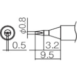 オレンジブック トラスコ中山　TRUSCO白光 こて先 0.8D型 〔品番:T12D08〕[ 注番:2945941]特長仕様●適合機種：FM-2027・FM-2028●コテ先名称：0.8D型仕様2●鉛フリーはんだ対応●適合ステーション本体：...