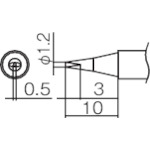 オレンジブック トラスコ中山　TRUSCO白光 こて先 1.2D型 〔品番:T12D12〕[ 注番:2945959]特長仕様●適合機種：FM-2027・FM-2028●コテ先名称：1.2D型仕様2●鉛フリーはんだ対応●適合ステーション本体：...