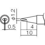 オレンジブック トラスコ中山　TRUSCO白光 こて先 1.2D型(Z) 〔品番:T12D12Z〕[ 注番:2945967]特長仕様●適合機種：FM-2027・FM-2028●コテ先名称：1.2D型(Z)仕様2●鉛フリーはんだ対応●適合ステ...