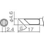 オレンジブック トラスコ中山　TRUSCO白光 こて先 KF型(Z) 〔品番:T12KFZ〕[ 注番:2946092]特長仕様●適合機種：FM-2027・FM-2028●コテ先名称：KF型(Z)仕様2●鉛フリーはんだ対応●適合ステーション本...
