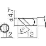 オレンジブック トラスコ中山　TRUSCO白光 こて先 KR型(Z) 〔品番:T12KRZ〕[ 注番:2946122]特長仕様●適合機種：FM-2027・FM-2028●コテ先名称：KR型(Z)仕様2●鉛フリーはんだ対応●適合ステーション本...