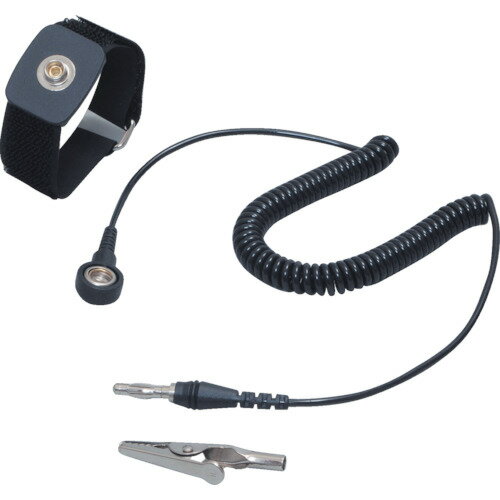 オレンジブック トラスコ中山　TRUSCOCUSTOM 静電気除去リストバンド 〔品番:AS10110〕[ 注番:2954541]特長●マジックテープ式のリストストラップです。用途●半導体工場・精密機器組み立て作業での静電気除去。仕様●コー...