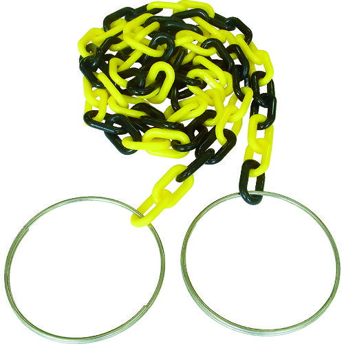 オレンジブック トラスコ中山　TRUSCOニッサチェイン コーンチェイン 6mm×2m 黄/黒 〔品番:C255〕[ 注番:2970686]特長●持ち運びが便利です。●折りたためるのでかさばりません。●コーン用のステンレス製リング付チェーン...