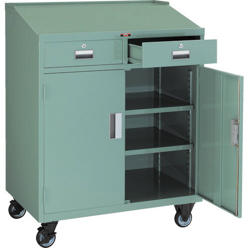 オレンジブック トラスコ中山　TRUSCOTRUSCO ワークデスク 900X600XH1100 キャスター付 〔品番:TY3510C〕[ 注番:3012468]特長●現場立デスクとして幅広く使用されています。●立ちながらの作業がしやすいよ...