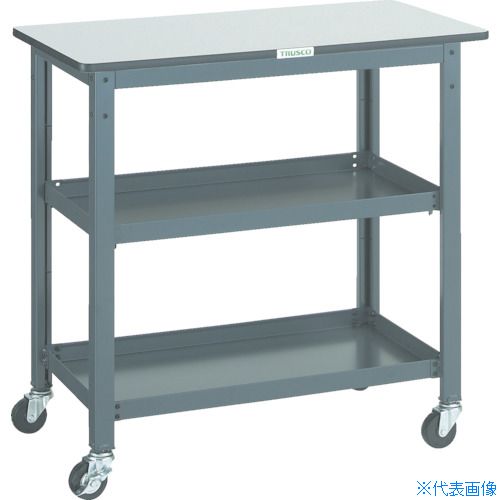 オレンジブック トラスコ中山　TRUSCOTRUSCO WHT型作業台補助テーブルワゴン 900X450XH900 〔品番:WHT4590H〕[ 注番:3012743]特長●ワゴンに天板が付いており、天面での作業も可能です。●キャスターは7...