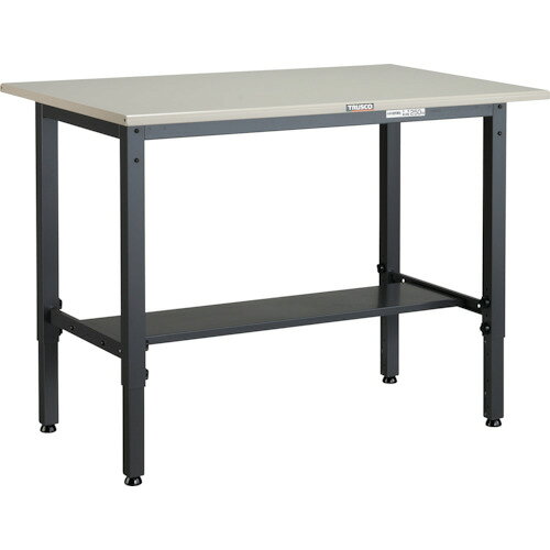 オレンジブック トラスコ中山　TRUSCOTRUSCO 軽荷重作業台高さ調節式(250kg)AWM型 1200X600XH700〜910 基本タイプ ダークグレー色 〔品番:AWMS1260〕[ 注番:3015670]特長●700〜910m...