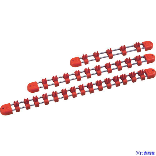 オレンジブック トラスコ中山　TRUSCOKTC 9.5sq.ソケットホルダー 差込角9.5mm 差込数15個 全長365mm 〔品番:EHB315〕[ 注番:3075770]特長●ソケットが差し込みやすく、持ち運び時は抜けにくくなっていま...