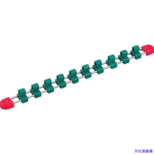 オレンジブック トラスコ中山　TRUSCOKTC 12.7sq.ソケットホルダー 差込角12.7mm 差込数10個 全長365mm 〔品番:EHB410〕[ 注番:3075796]特長●ソケットが差し込みやすく、持ち運び時は抜けにくくなって...