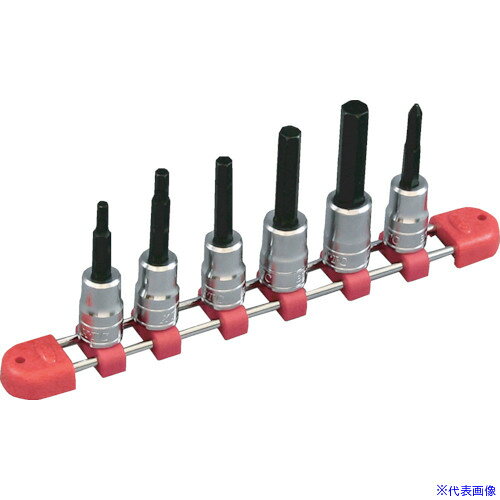 オレンジブック トラスコ中山　TRUSCOKTC 9.5sq.ショートヘキサゴンビットソケットセット(9コ組) ショートタイプ 〔品番:TBT3S09H〕[ 注番:3077489]特長●ビット部は差込式で、交換が可能です。●差込角側は応力の...