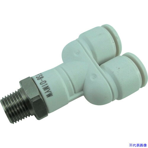 オレンジブック トラスコ中山　TRUSCOチヨダ ファイブSUSメイルブランチワイ 白 8mm・R1/8 〔品番:FS801MYW〕[ 注番:3095100]特長仕様●適合チューブ外径D(mm)：8×8●接続口径：R1/8●六角対辺(mm)...