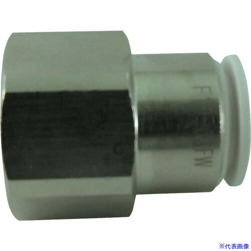 オレンジブック トラスコ中山　TRUSCOチヨダ ファイブフィメイルコネクタ− 白10mm・Rc3/8 〔品番:F1003FW〕[ 注番:3136124]特長●PBT樹脂を採用し、スパッタ等の延焼事故を防止。●空気圧汎用型継手では初の軽量化...