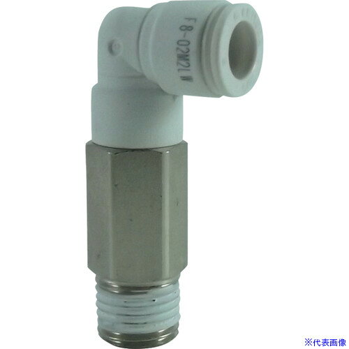 オレンジブック トラスコ中山　TRUSCOチヨダ ホース継手 ファイブロングメイルエルボ W(白) 8mm・R1/4 〔品番:F802M2LW〕[ 注番:3137147]特長●PBT樹脂を採用し、スパッタ等の延焼事故を防止。●空気圧汎用型継...