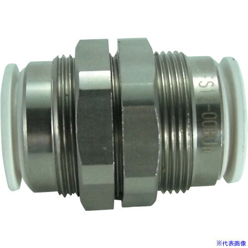 オレンジブック トラスコ中山　TRUSCOチヨダ ファイブSUSバルクヘッドユニオン 白 12mm 〔品番:FS1200BUW〕[ 注番:3137511]特長仕様●適合チューブ外径D(mm)：12×12●接続口径：M22×1●六角対辺(mm...