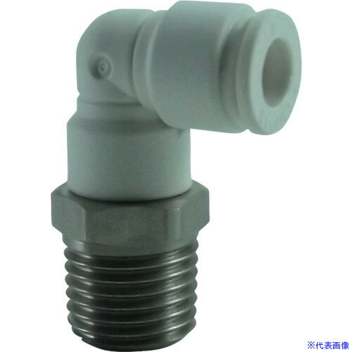 オレンジブック トラスコ中山　TRUSCOチヨダ ファイブSUSメイルエルボ 白 6mm・R1/4 〔品番:FS602MLW〕[ 注番:3137945]特長仕様●適合チューブ外径D(mm)：6●接続口径：R1/4●六角対辺(mm)：14●使...