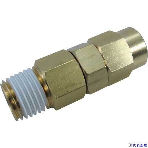 オレンジブック トラスコ中山　TRUSCOチヨダ 配管継手 ユニバーサルニップル 8mm・R1/4 〔品番:H52MU〕[ 注番:3138101]特長●袋ナットによる締め込み式ですのでホースバンド等による締め付けより確実です。●ホース内空気...