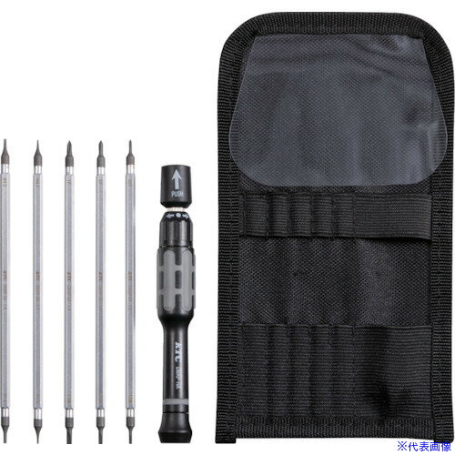 オレンジブック トラスコ中山　TRUSCOKTC 精密ラチェットドライバセット 〔品番:TDBRP6〕[ 注番:3148982]特長●ラチェット機構は無段タイプです。●ビットの伸縮が無段階で可能です。(ハンドルから出ている長さ25mm〜80...