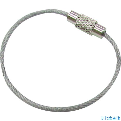 オレンジブック トラスコ中山　TRUSCO水本 キーワイヤーホルダー ワイヤー径1.5mm全長150mm クリアー (1個入り) 〔品番:B2984〕[ 注番:3182364]特長●7色展開です。●両端を合わせ、ナットを締めて輪にします。用...