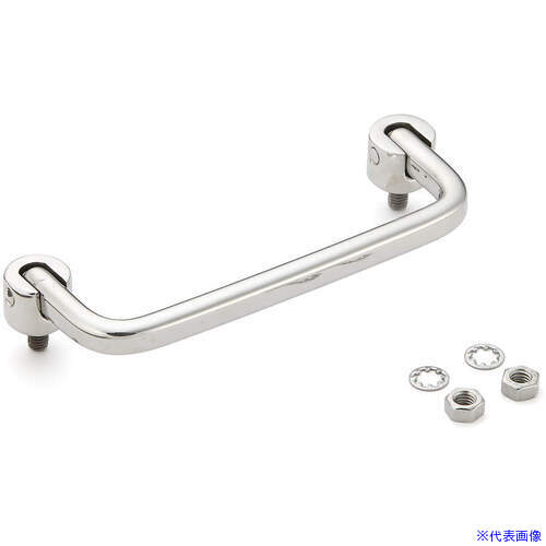 オレンジブック トラスコ中山　TRUSCOSUGATSUNE (100010013)HK−120ステンレス鋼製片折ハンドル 〔品番:HK120〕[ 注番:3203361]特長●握り部が90°折れ、使用しない時は倒しておくことができます。●ハ...
