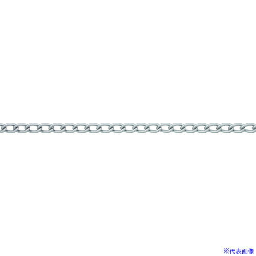 オレンジブック トラスコ中山　TRUSCOニッサチェイン 鉄代用クロームマンテル 1.6mm×30m 〔品番:IS16N〕[ 注番:3204201]特長●チェーンのリンクを90°ひねったタイプです。用途●パーツとの併用で、転倒防止・連結部品...