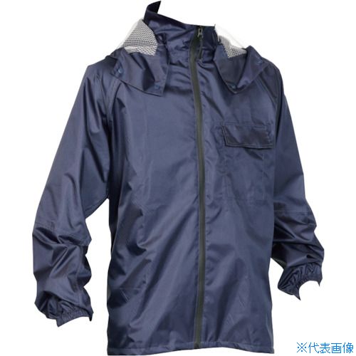 オレンジブック トラスコ中山　TRUSCO川西 イーグルクロス ネイビー Lサイズ 〔品番:3674NBL〕[ 注番:3216152]特長●不快なムレを外へ逃がす透湿レインスーツです。●上衣の背面にサイクルカットを施し、かがんでも背中が出に...