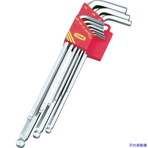 オレンジブック トラスコ中山　TRUSCOTONE マスターツールロングボールポイントL形レンチセット 吋目 9pcs 〔品番:BLB900〕[ 注番:3235033]特長●インチサイズのL形レンチです。●六角部の磨耗を防ぎ、高強度でありな...