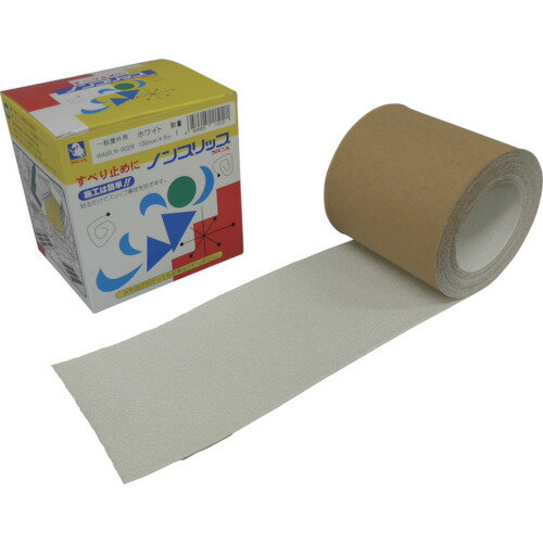 オレンジブック トラスコ中山　TRUSCONCA ノンスリップテープ 100×5m 白 〔品番:NSP1005〕[ 注番:3283895]特長●簡単な施工で確実に足もとの滑りを止め安全度を高くします。水や油がかかっても滑り止め効果が変らず凹...