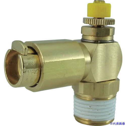 オレンジブック トラスコ中山　TRUSCOチヨダ タッチスピードコントローラα(金属)メーターアウト8mm・R3/8 〔品番:C803SCO〕[ 注番:3307808]特長●耐久性に優れた金属タイプです。用途●溶接治具などの配管。仕様●接続...
