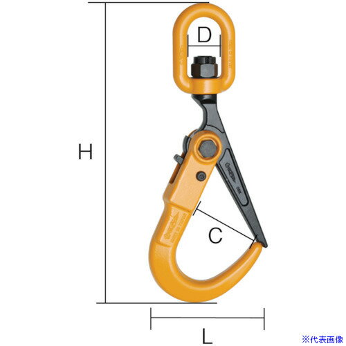 オレンジブック トラスコ中山　TRUSCOスーパー スーパーロックフック(スイベル付)容量:2ton 全長:402mm 〔品番:SLH2S〕[ 注番:3321037]特長●スイベルアイ付で、ワイヤロープなどのより戻しがスムーズで敷鉄板などの...