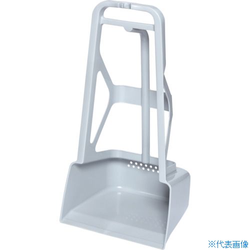 オレンジブック トラスコ中山　TRUSCOヒマラヤ化学 腰らくちりとり 3072 グレー 360×330×700 〔品番:307242〕[ 注番:3348147]特長●ゴミだけを残して水・砂などを捨てられる便利な水抜き穴付きです。●かがまな...