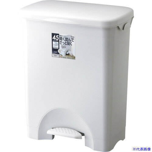 オレンジブック トラスコ中山　TRUSCORISU H&H ペタルペール45PS ＜ワイド＞ GY 〔品番:GPRB042〕[ 注番:3366319]特長●軽く踏んでさっと開くペダルタイプです。●両サイドにゴミ袋がかけられるフック付きです。...