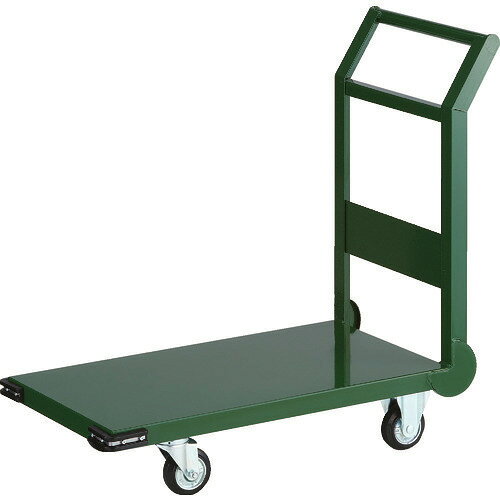 オレンジブック トラスコ中山　TRUSCOTRUSCO 鋼鉄製運搬車 800X450 Φ100プレス車 緑 〔品番:SH3N〕[ 注番:3372456]特長●前角部にクッションゴムがあり安全です。●車輪に標準ラジアルベアリングを採用、軽く静...