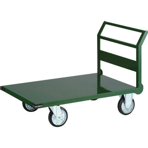 オレンジブック トラスコ中山　TRUSCOTRUSCO 鋼鉄製運搬車 1200X750 Φ200プレス車 緑 〔品番:SH1N〕[ 注番:3372481]特長●前角部にクッションゴムがあり安全です。●車輪に標準ラジアルベアリングを採用、軽く...
