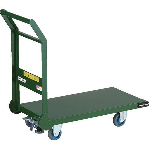 オレンジブック トラスコ中山　TRUSCOTRUSCO 鋼鉄製運搬車 800X450 Φ100エアキャスター 緑 〔品番:SH3NAC〕[ 注番:3372651]特長●「薄く軽く強い」エアーキャスターを採用、スムーズな旋回・省音・軽量・長寿...
