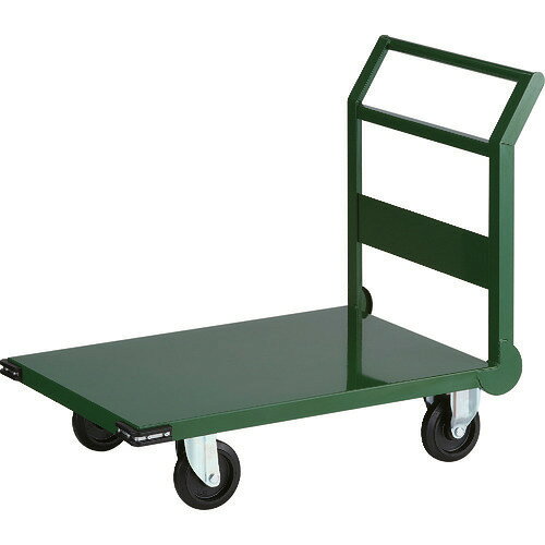 オレンジブック トラスコ中山　TRUSCOTRUSCO 鋼鉄製運搬車 900X600 Φ150エアキャスター 緑 〔品番:SH2NAC〕[ 注番:3372669]特長●「薄く軽く強い」エアーキャスターを採用、スムーズな旋回・省音・軽量・長寿...